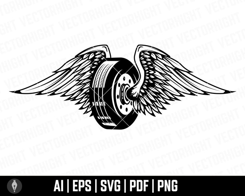 Winged Wheel Bundle Svg Winged Wheels Shape SVG. (Instant Download) - Etsy