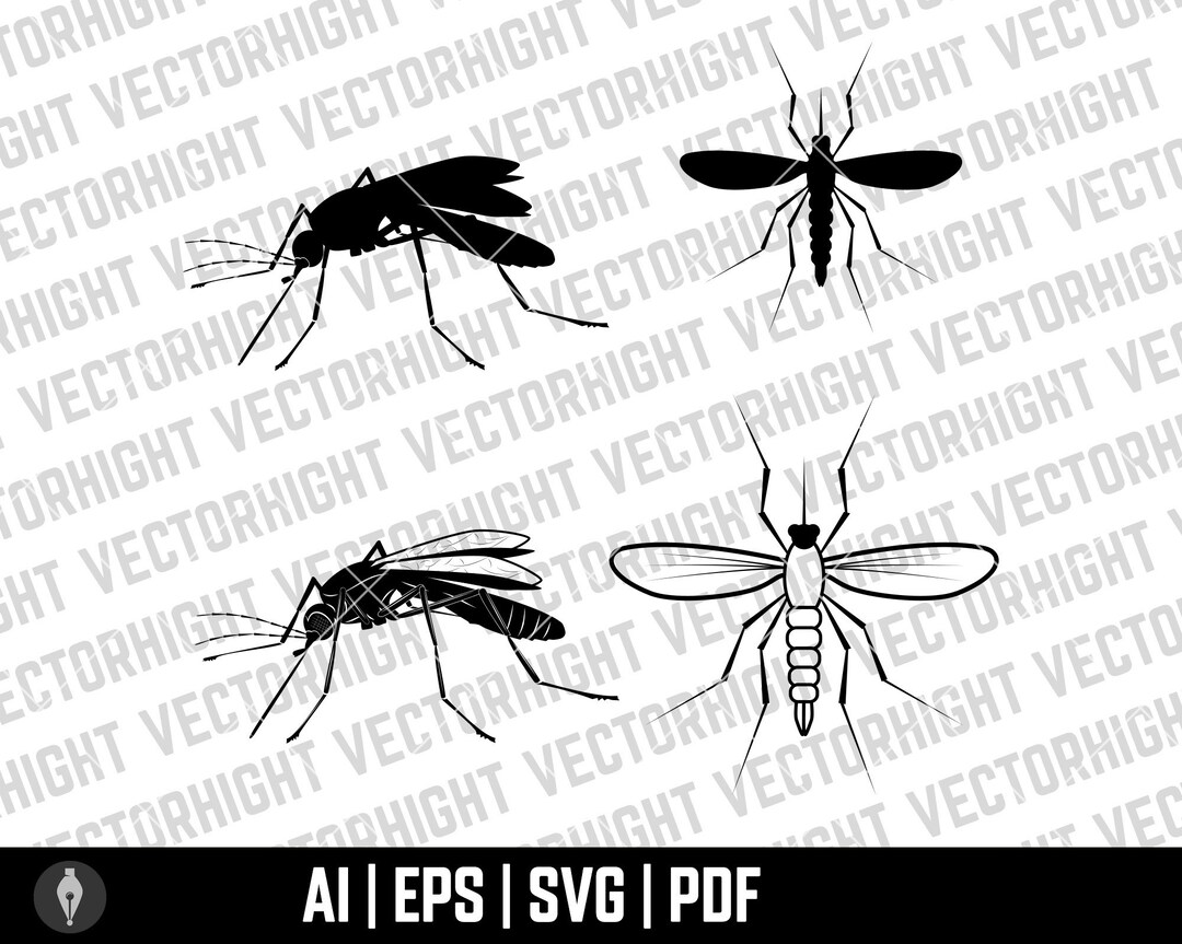 Mosquito SVG, Mosquito Shape Ai, Eps, Pdf. Mosquito, Gnat, Midge Cricut ...