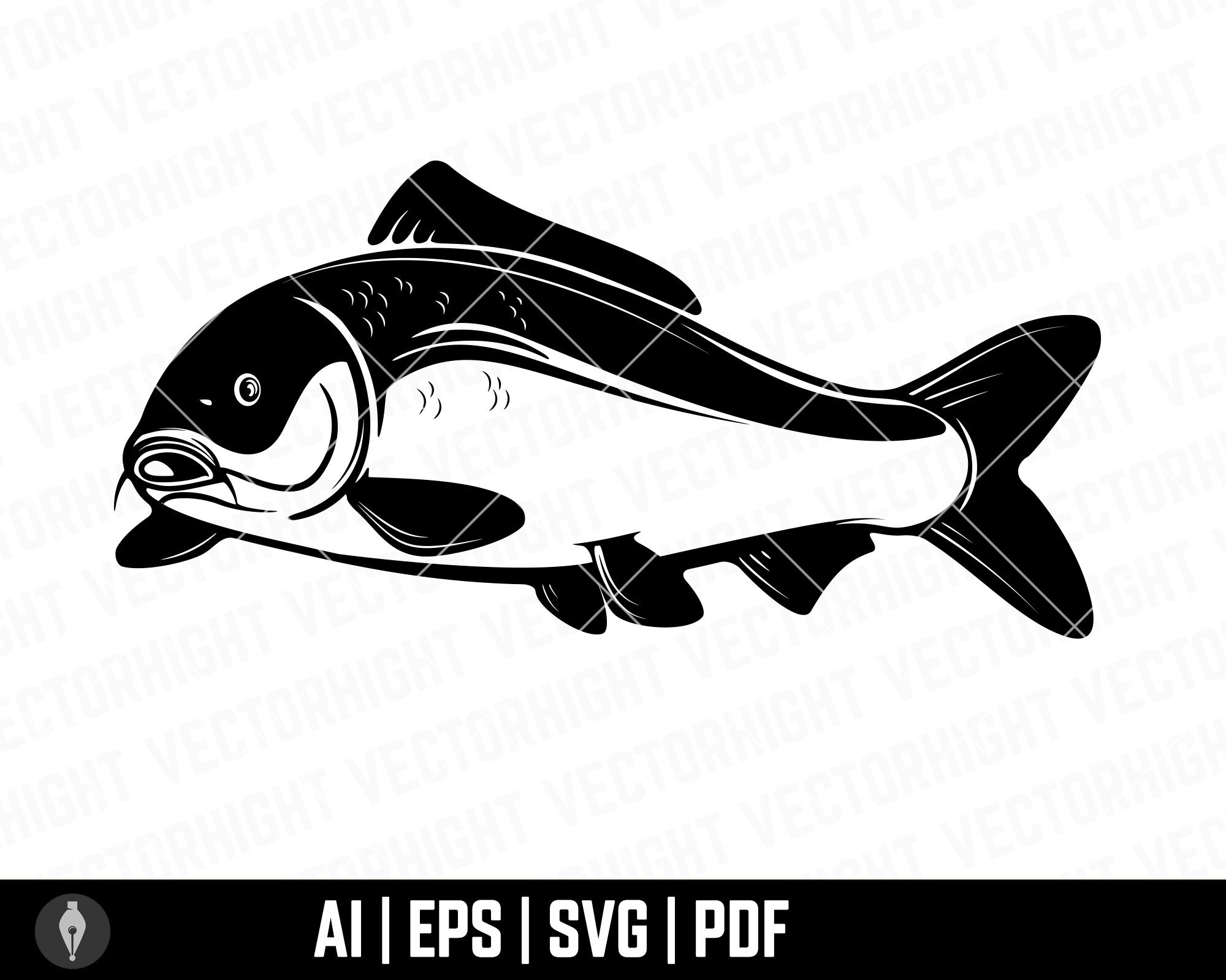 Carp Fishing Emblems. Carp Fish EPS. Carp Fishing SVG. Carp - Etsy