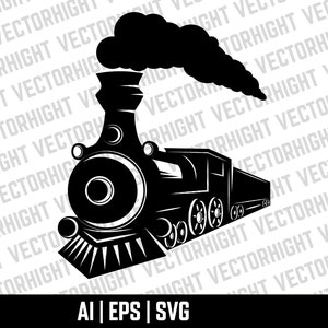 Retro Train Clipart, Choo Choo Traine Vector, Traine Eps, Svg, Ai ...