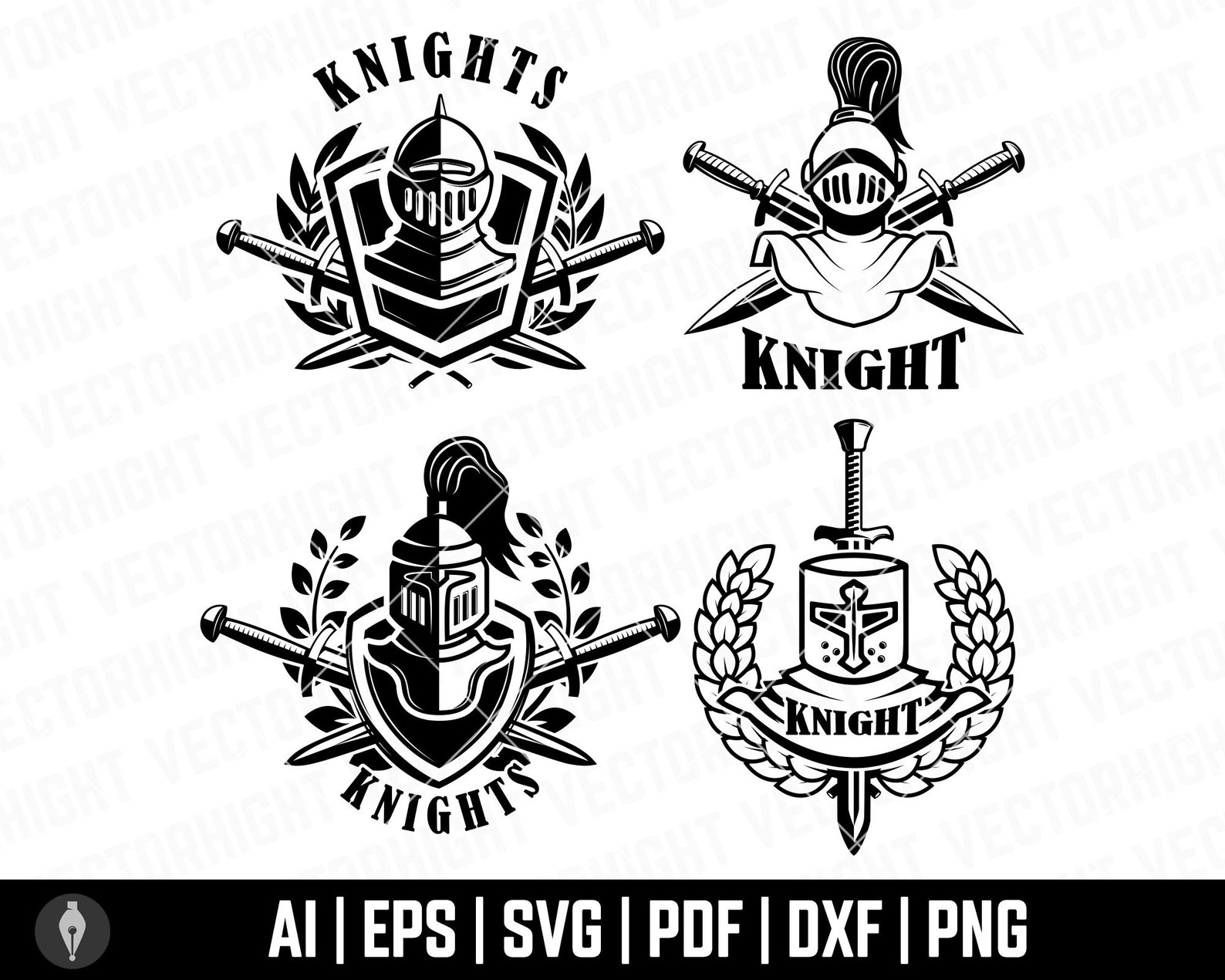 Knight Emblems Svg Knighthood Swordsman Knight Shape Svg. | Etsy