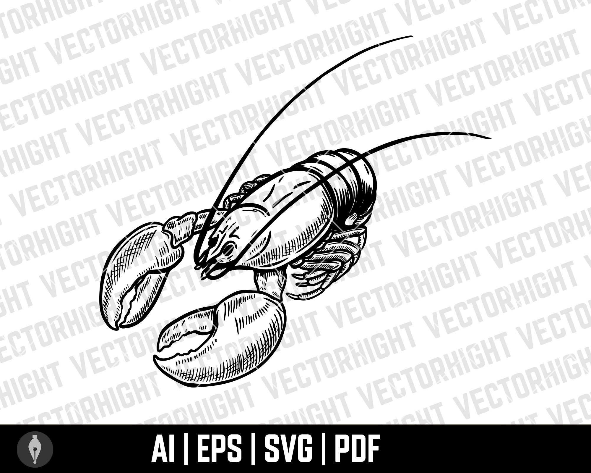 Hummer, Krebse Clipart SVG, Hummer, Omar, Langusten Form Ai, Eps, Pdf ...