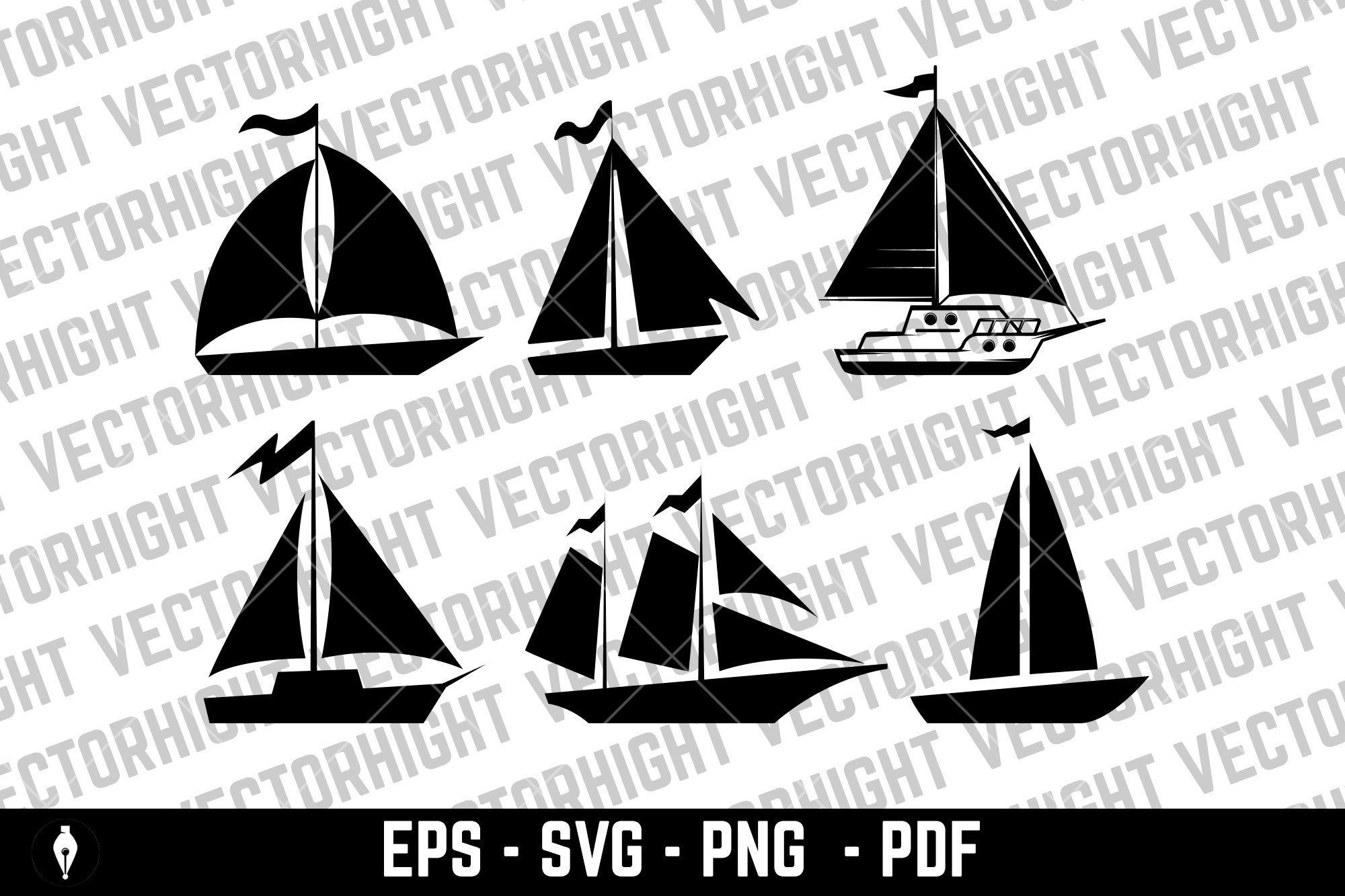 Sailboat Bundle Svg, Vessel SVG, Old Ship Svg, Vector Clipart, Ship Svg ...