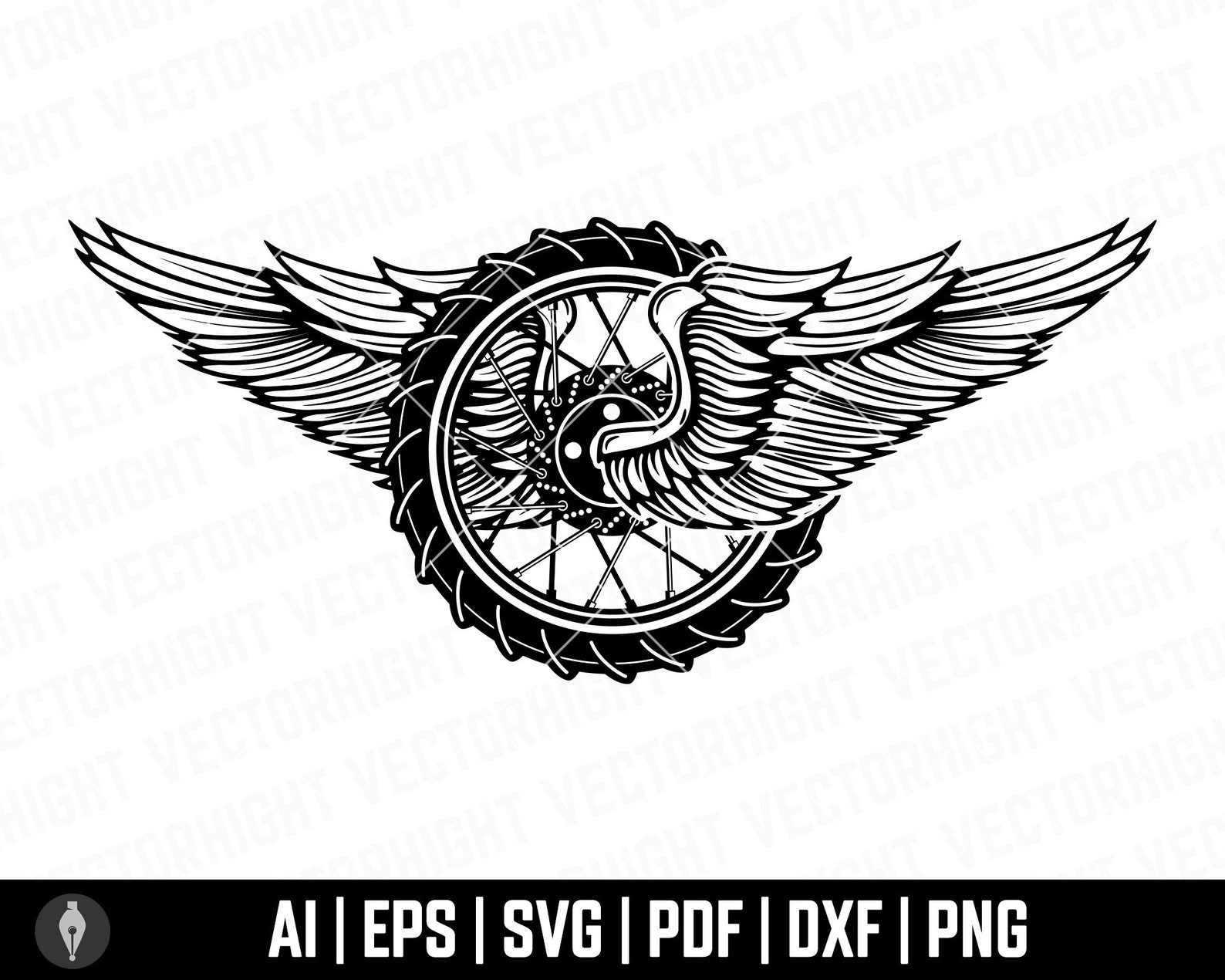 Winged Wheel Bundle Svg Winged Wheels Shape Svg. Winged Wheel | Etsy