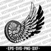 Wheels DXF, Winged Wheel SVG Cricut, Motorcycle SVG File, Png, Wheels ...