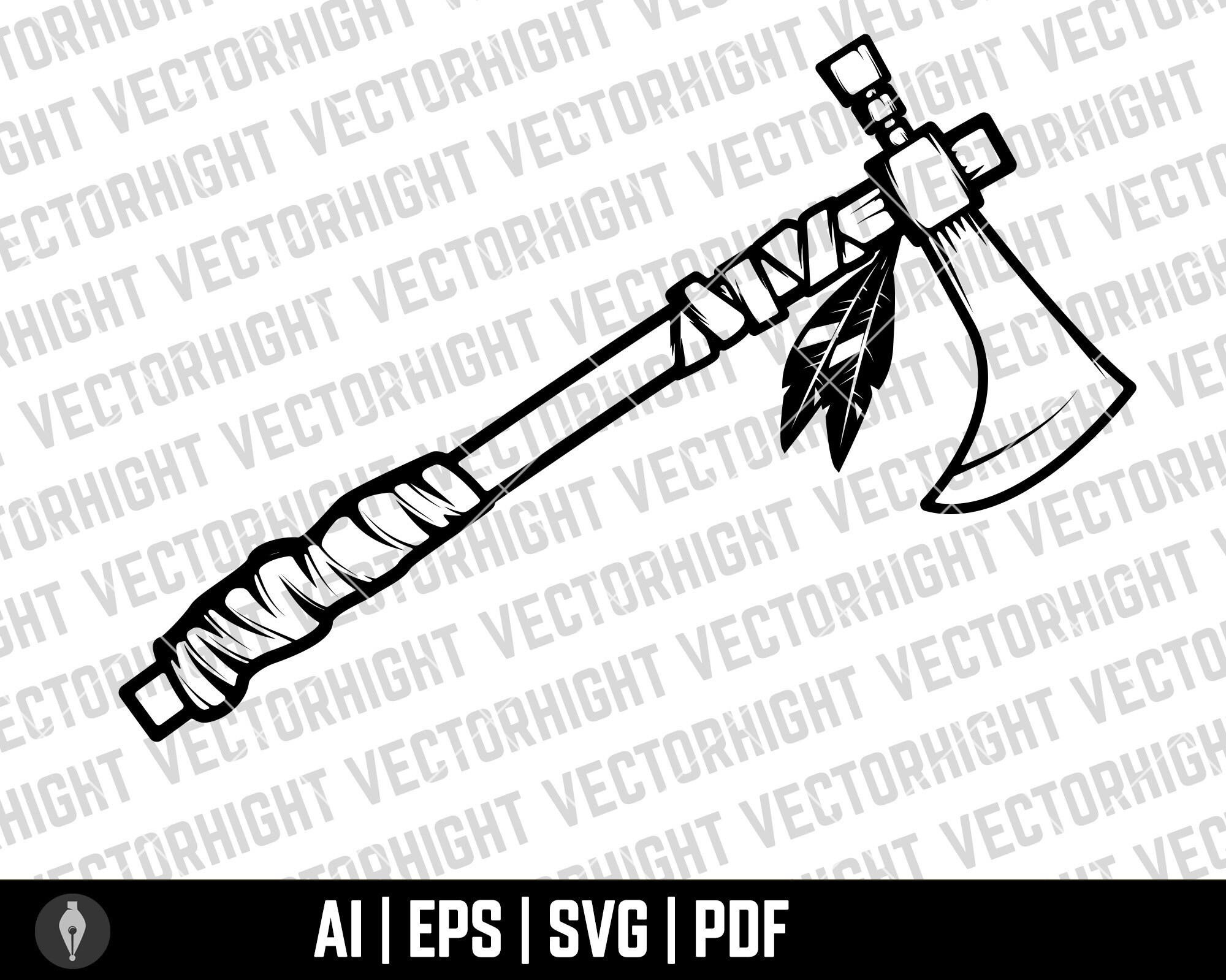Tomahawk Axe, Native Americans Axe Svg, Eps, Ai, Pdf Tomahawk ...