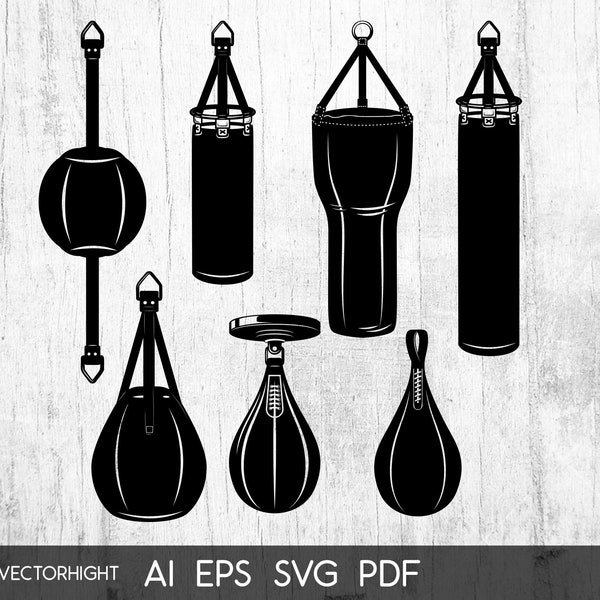 Boxing Bag Svg - Etsy
