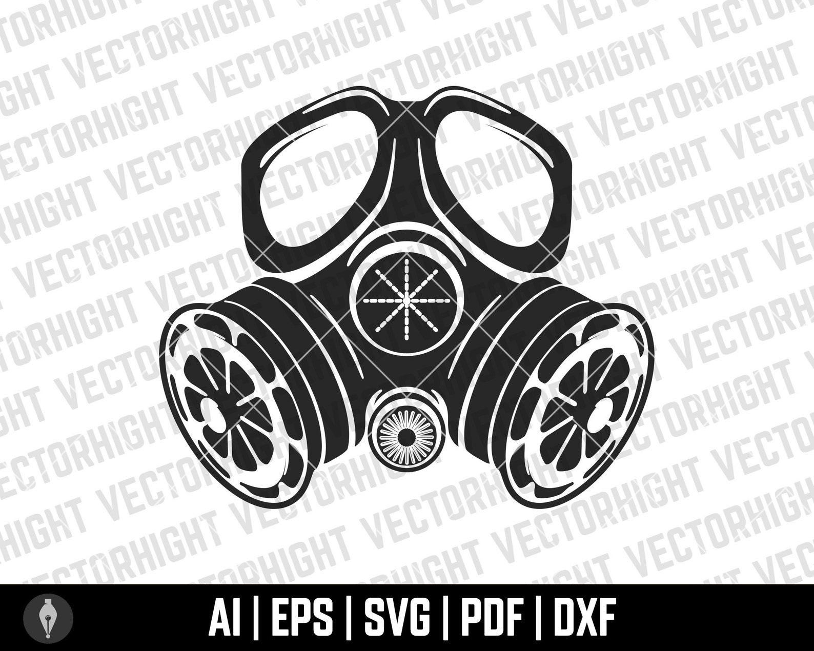 Gas Mask Clipart Gas Mask Bundle Svg Ai Eps Pdf Dxf. Gas - Etsy
