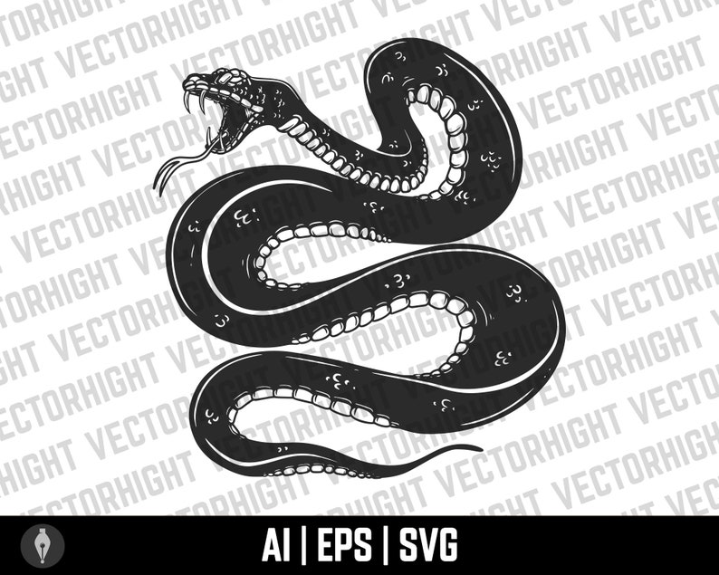 Snake Clipart Vector Cobra Vector Viper Eps Ai Svg. Snake - Etsy