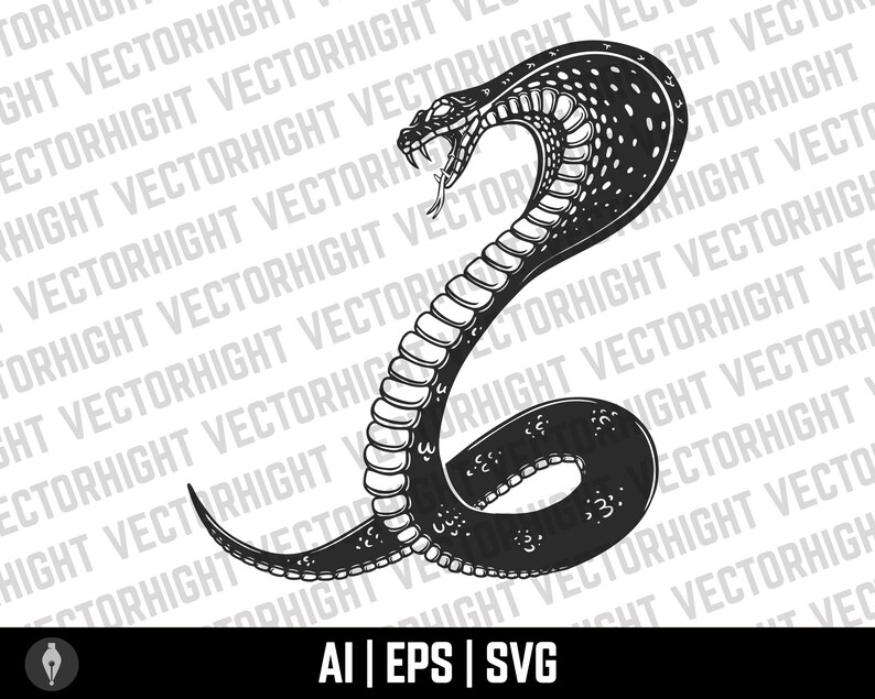 Snake Clipart Vector Cobra Vector Viper Eps Ai Svg. Snake - Etsy