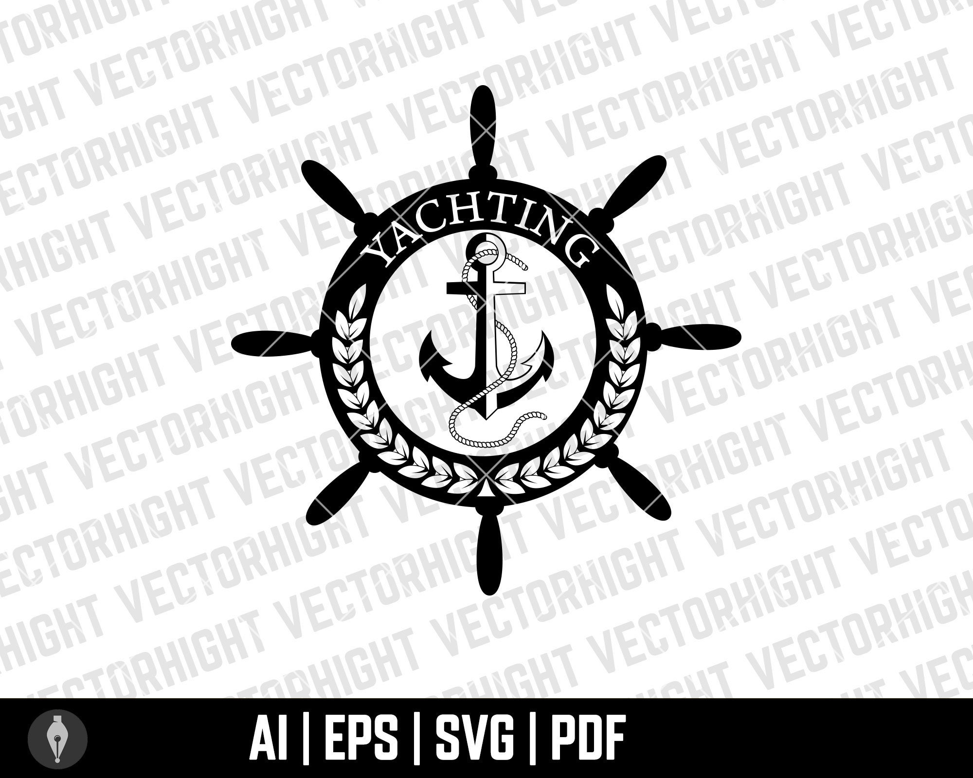 Ships Wheel SVG, Sea Captain Ship Wheel Shape Ai, Eps, Pdf. Ships Wheel ...