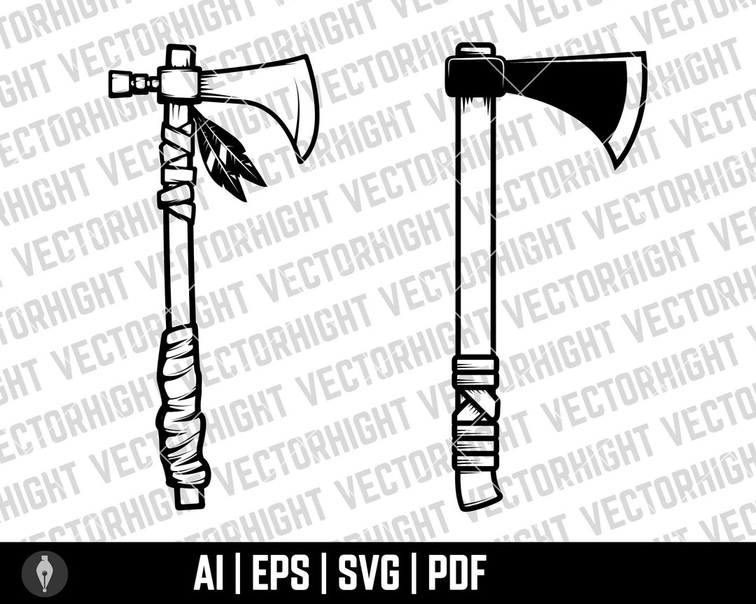 Tomahawk Axe, Native Americans Axe Svg, Eps, Ai, Pdf Tomahawk ...