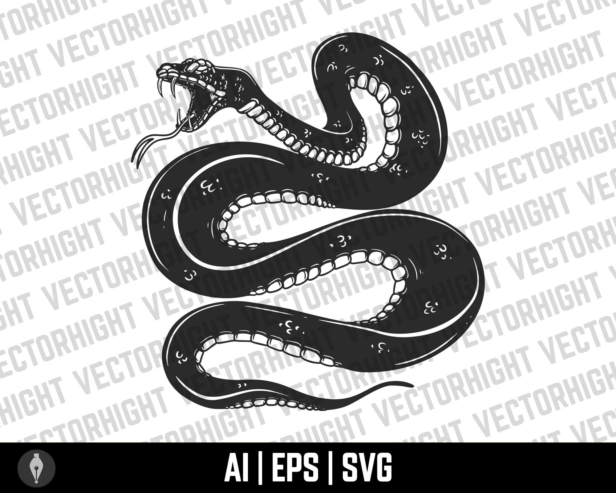 Snake Clipart Vector Cobra Vector Viper Eps Ai Svg. Snake - Etsy