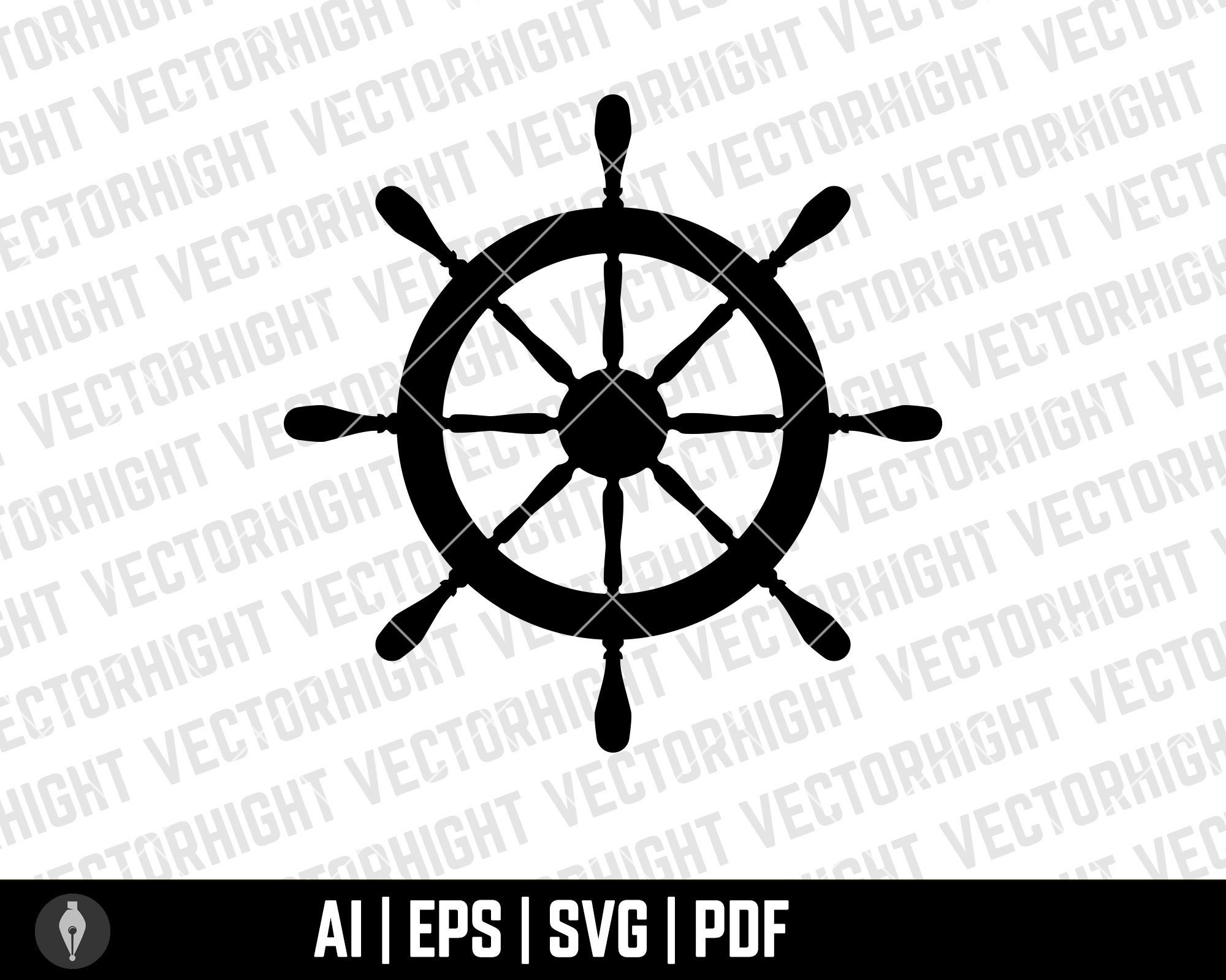 Ships Wheel SVG Sea Captain Ship Wheel Shape Ai Eps Pdf. - Etsy