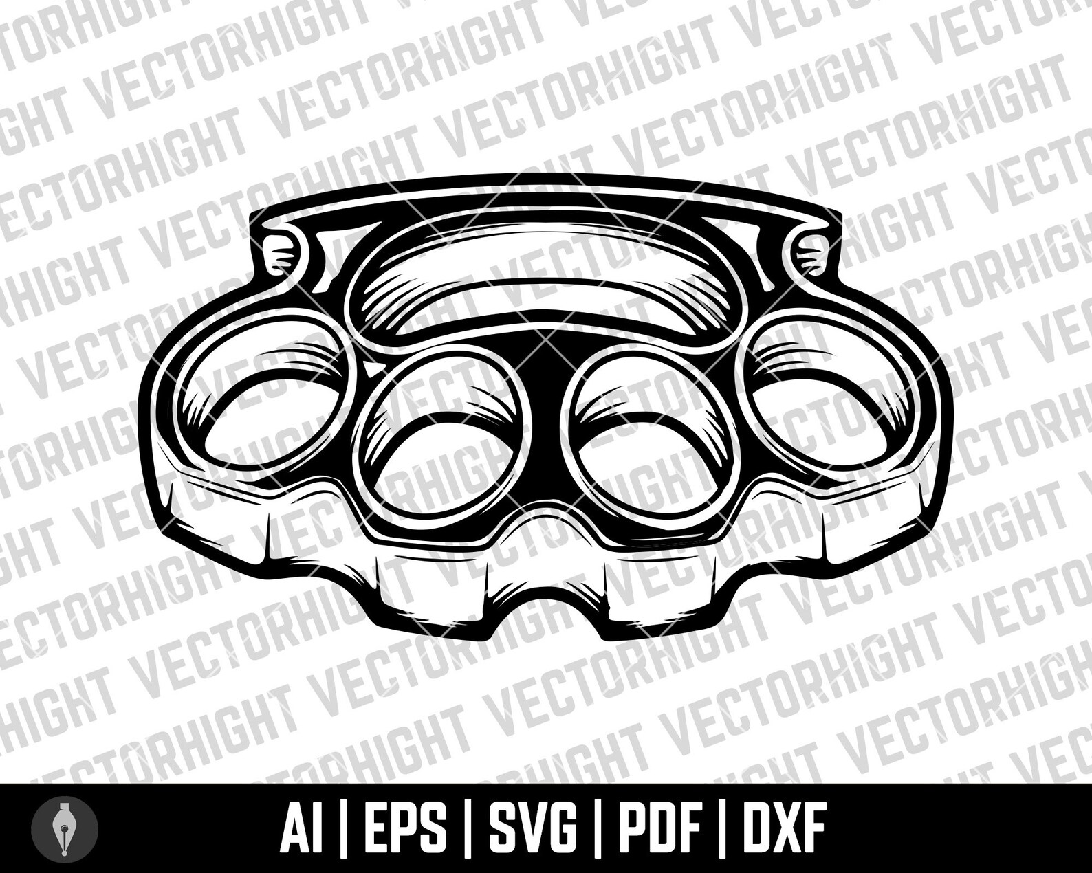 Illustration of Brass Knuckles Retro Brass Knuckles Svg Eps | Etsy