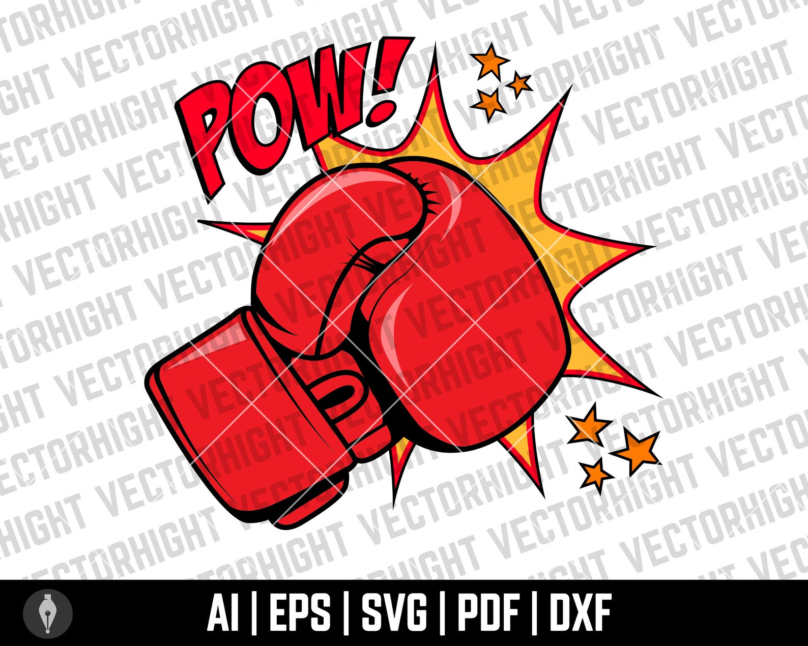 Boxing Gloves Cartoon Boxing Glove Ai Eps Pdf dxf. Pow | Etsy
