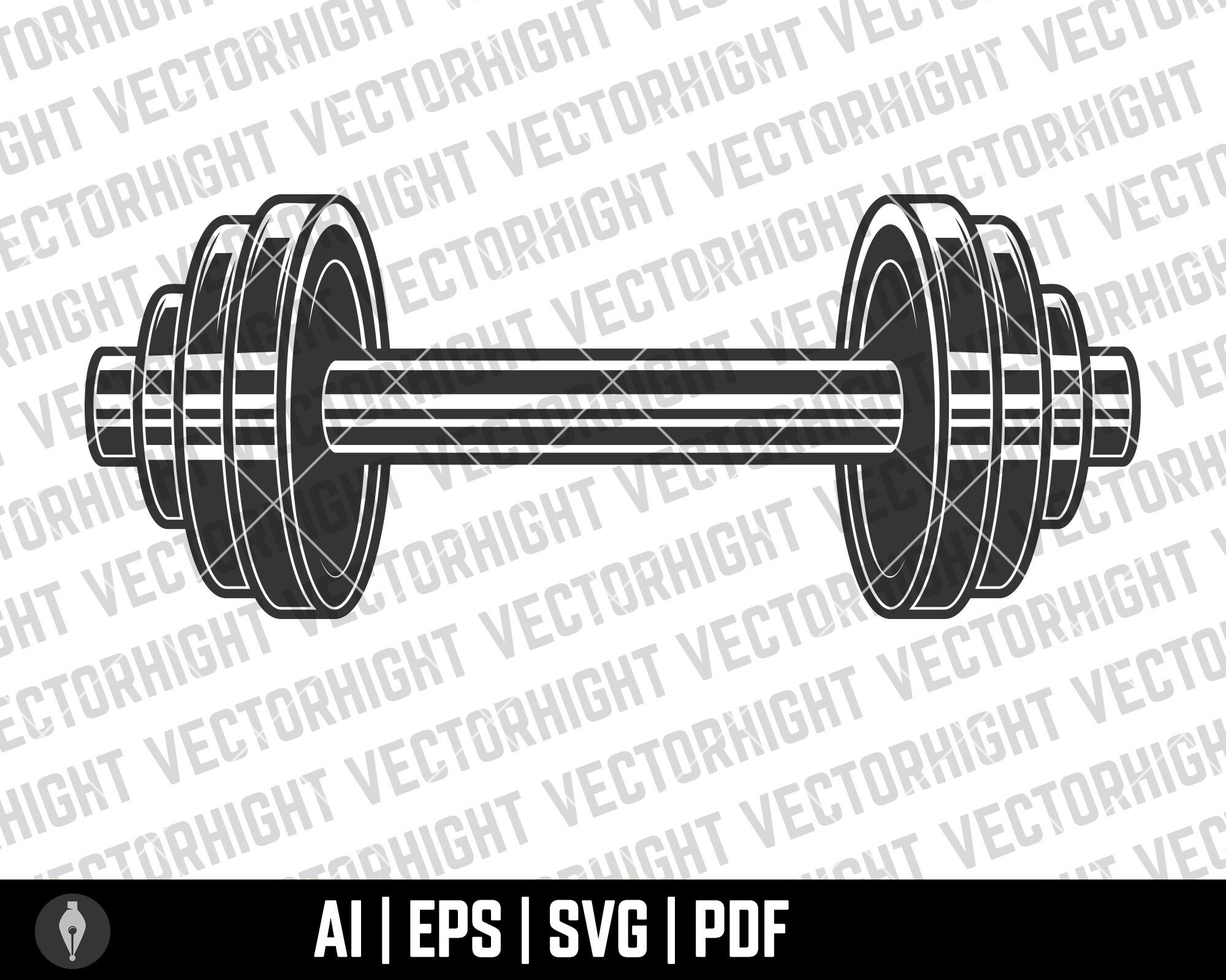 Dumbbells Clipart Dumbbells Vector Dumbbells Ai Svg Eps - Etsy