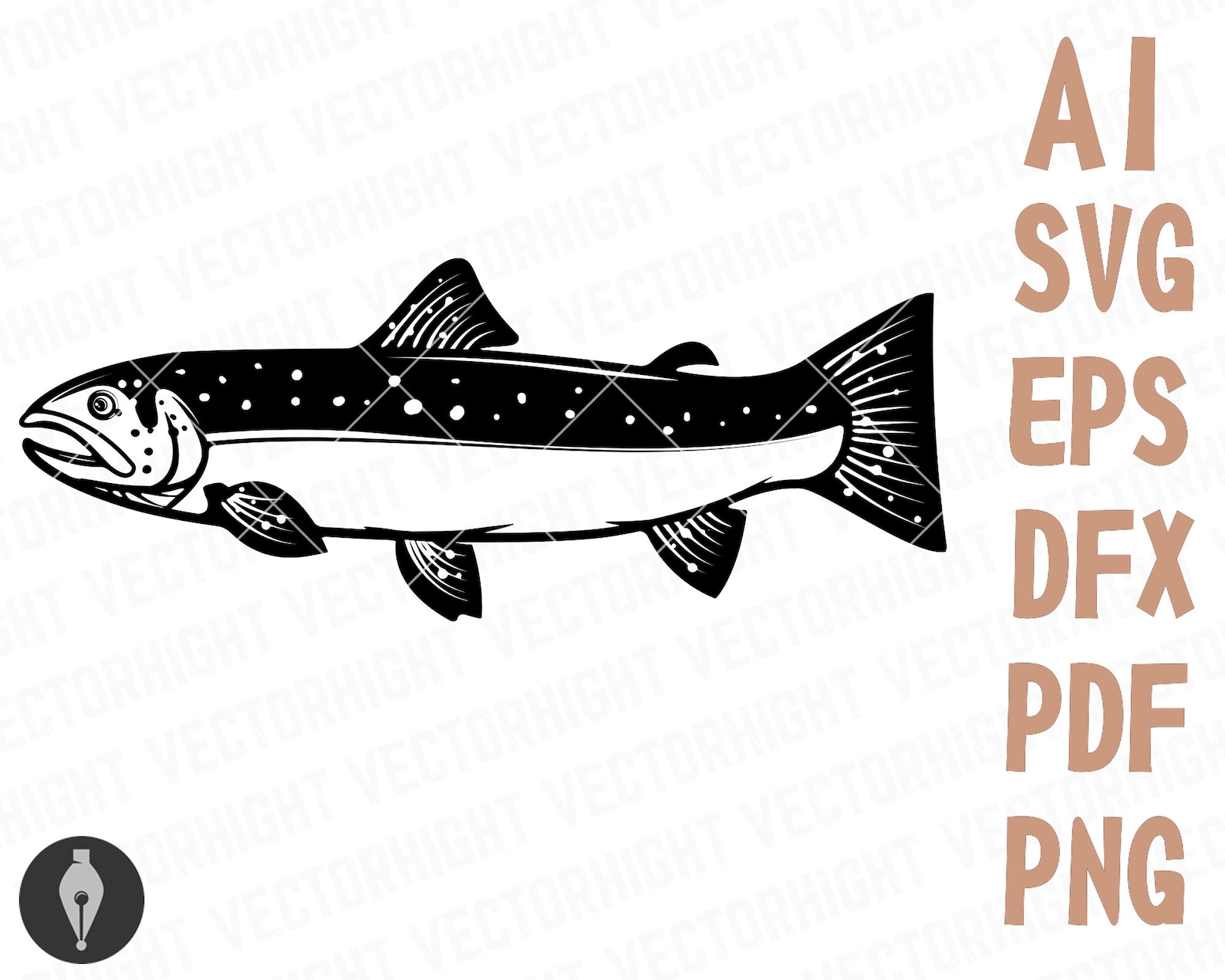 Trout Fishing Clipart Trout Svg Trout Fishing Emblems Trout | Etsy