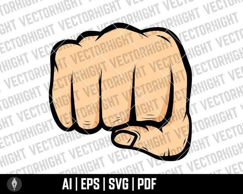 Human Fist Fist Punch Svg Ai Eps Pdf. Human Fist Punch - Etsy