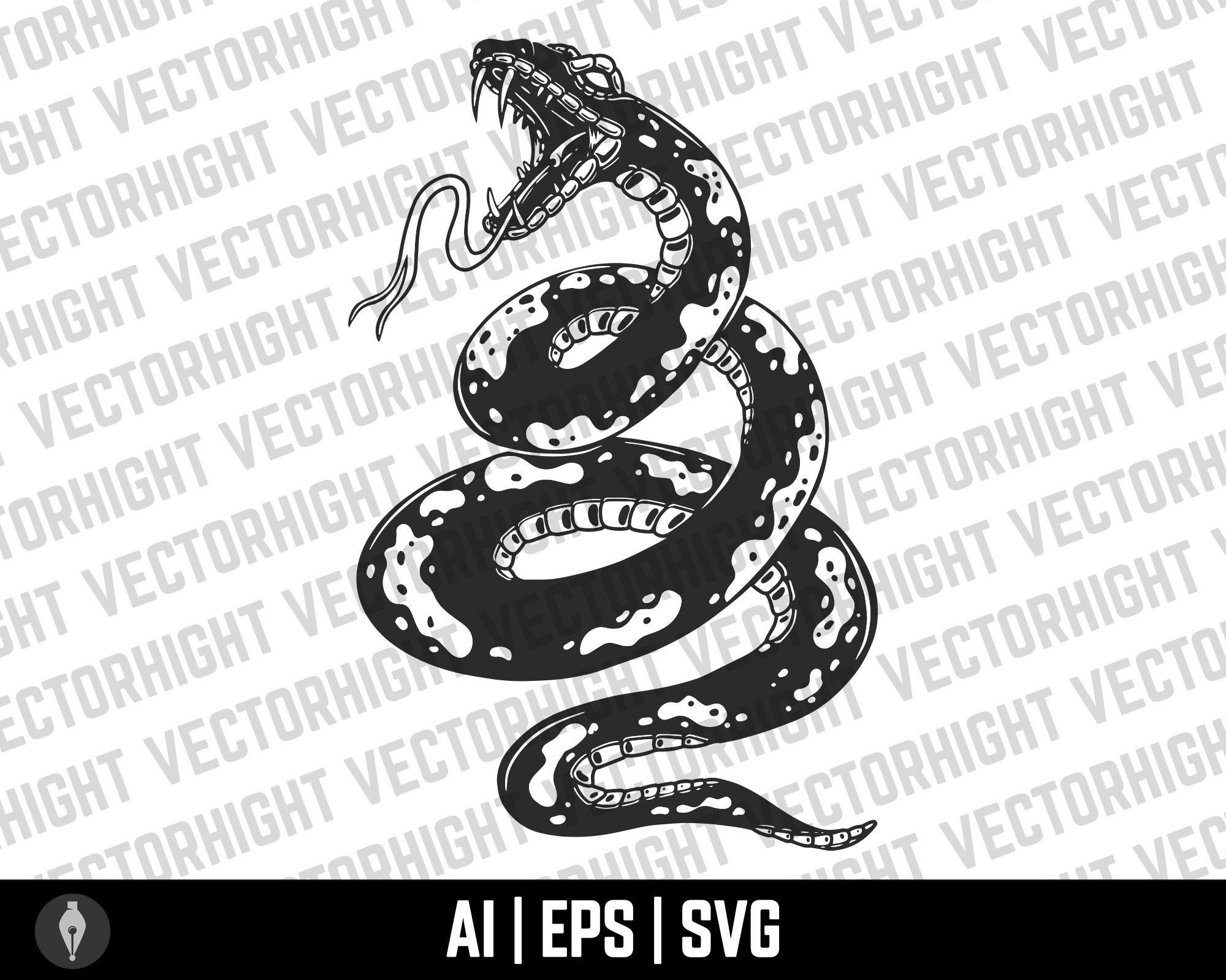 Snake Clipart Vector Cobra Vector Viper Eps Ai Svg. Snake - Etsy