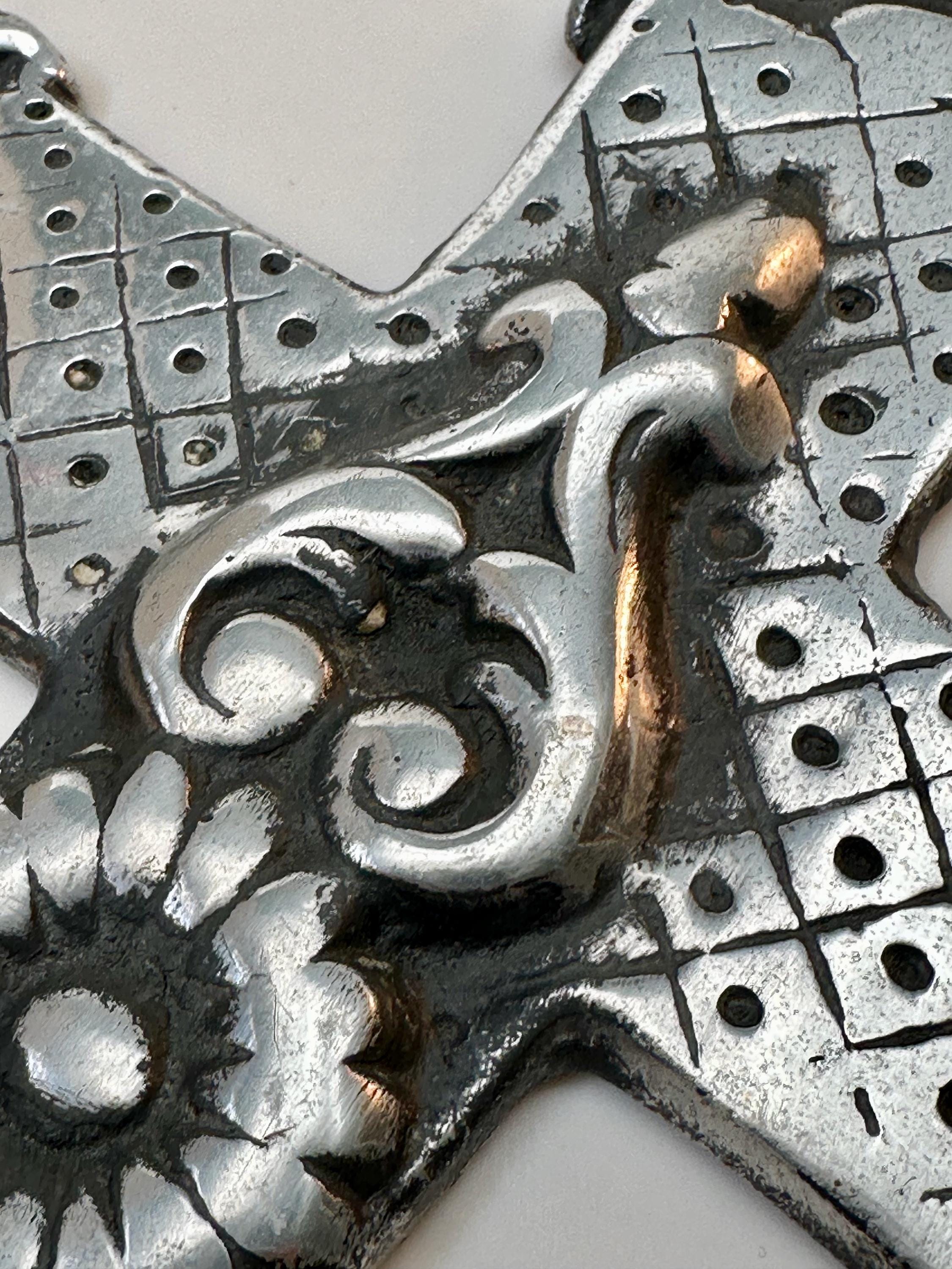 Vintage Pewter Cross -- Wall Hanging - Etsy