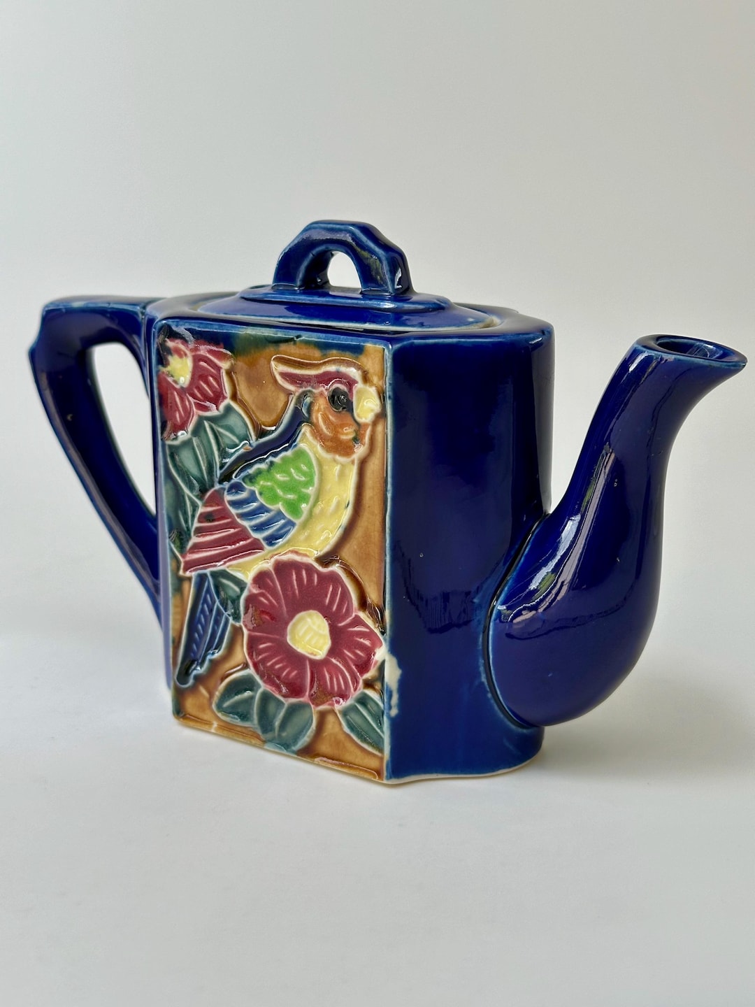 Small Unique Teapot - Beautiful Design With Colorful Glazes Creating a ...