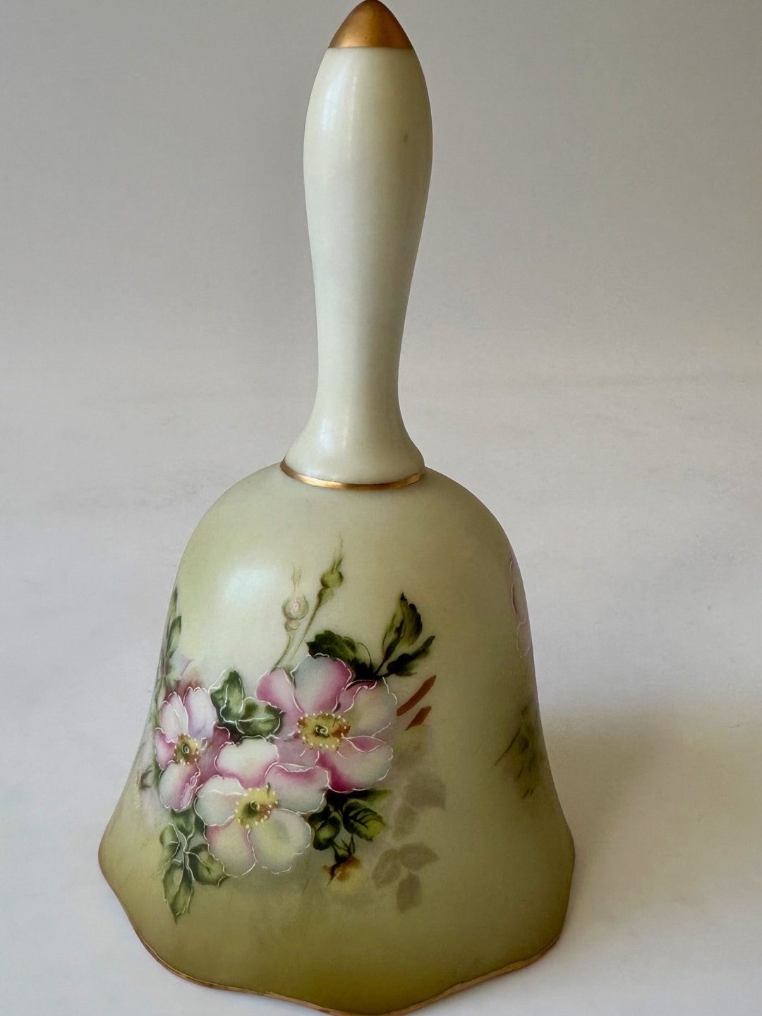 Vintage Nippon Hand Painted Floral Bell, Made in Japan, 5” Tall - Etsy