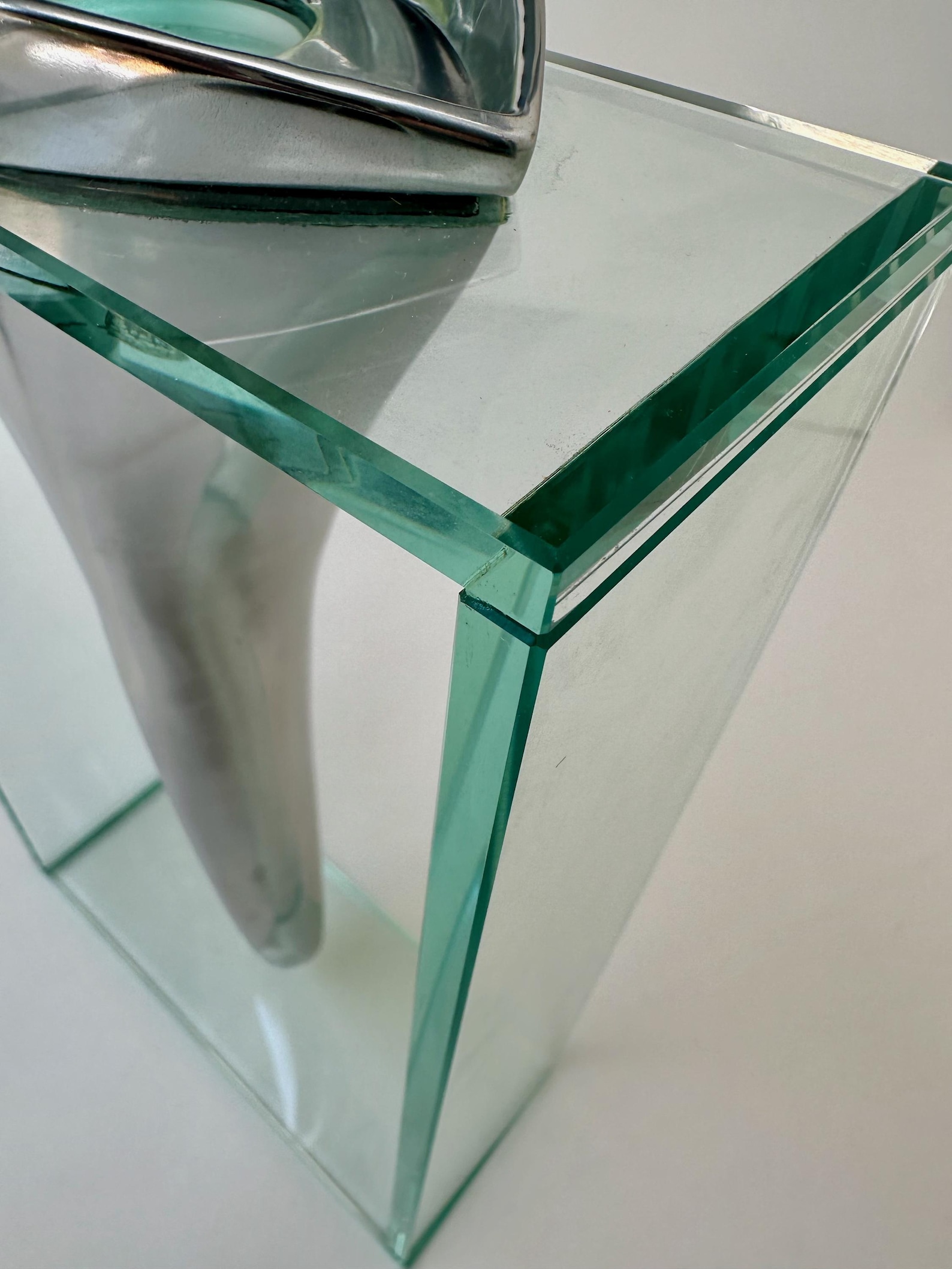 Lisa Mori - Organic Modernist MCM Vase - Spiral Twist Polished Aluminum ...