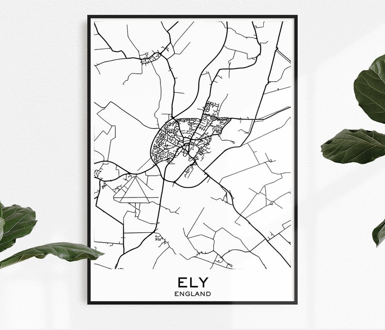 Ely Map Print Map Print Ely City Print Ely Ely Poster City | Etsy