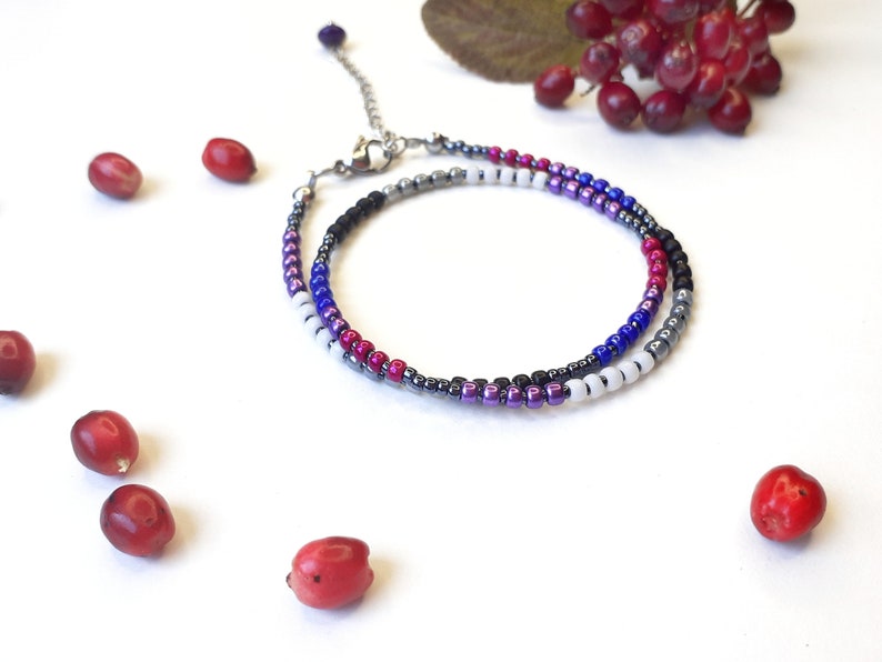 Biromantic Asexual Flag, Subtle Asexual Pride Bracelet, LGBTQ Gifts ...