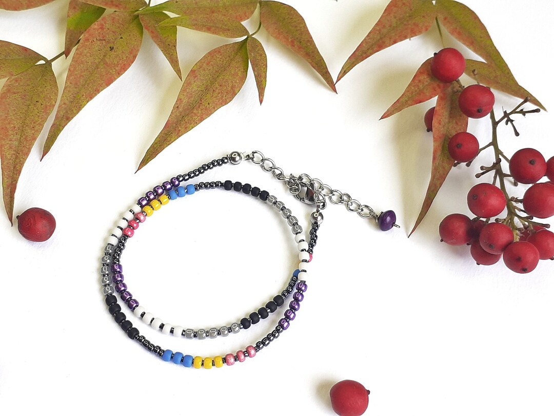 Panromantic Asexual Flag, Subtle Asexual Pride Wrap Bracelet for Women ...