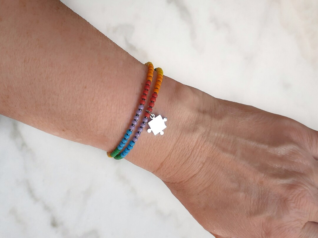 Neurodiversity Jigsaw Bracelet, Autism Awareness, Autistic Pride ...