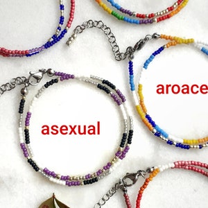 Aroace Bracelet Pride Flag, Subtle Aroace Jewelry Necklace Aro Ace ...