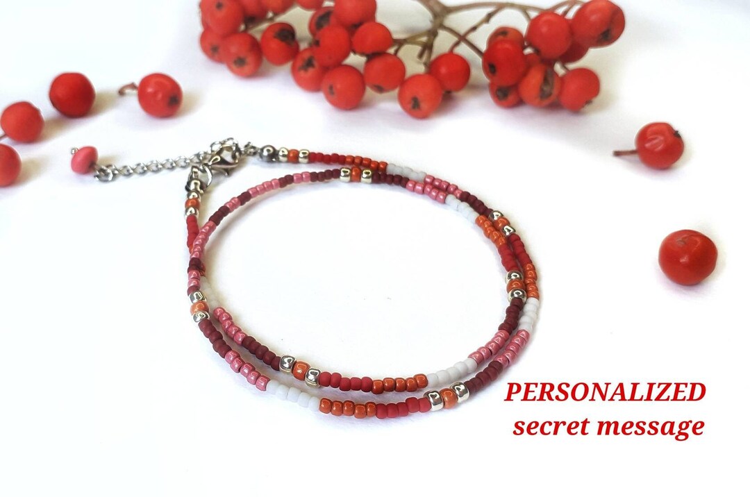 Lesbian Pride Minimalist Bracelet Custom Morse Code Jewelry Subtle