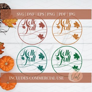 Hello Fall Circle Sign Png Hello Fall Png Hello Fall Svg - Etsy