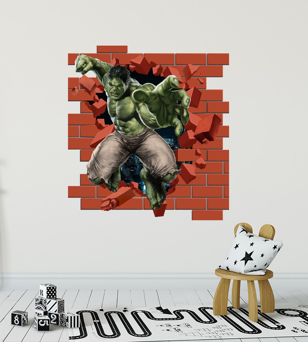 Hulk Wall Decal. Superhero Window Vinyl Sticker Murals for Boys Room ...