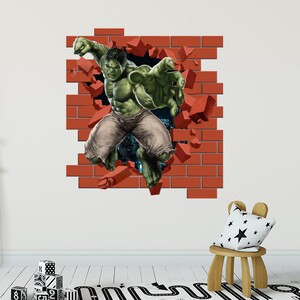 Hulk Wall Decal. Superhero Window Vinyl Sticker Murals for Boys Room ...