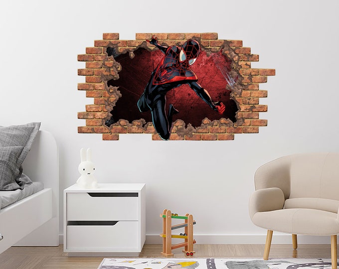 Spiderman Wall Mural | Spider-man Wallpaper | Nursery Decor | Children ...