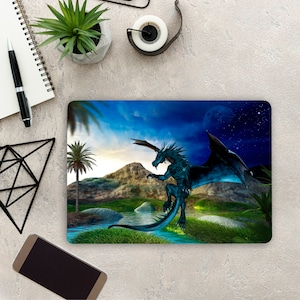 New Dragon Blue Laptop Notebook Vinyl Decal Dell Hp Lenovo Asus ...