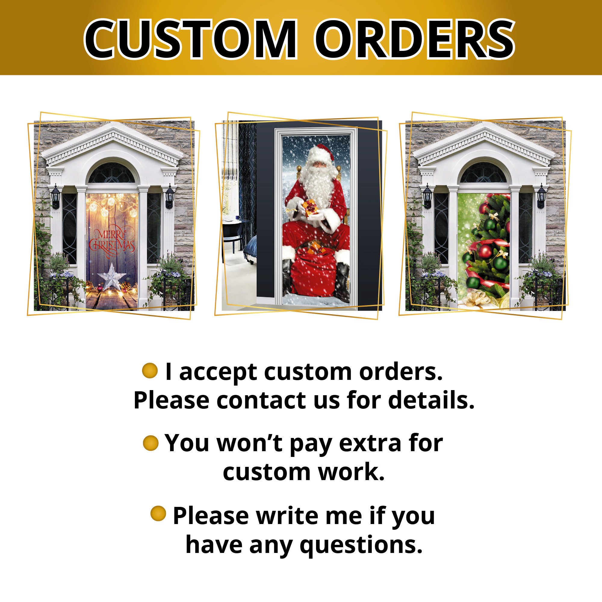 3D Snowman Front Door Murals Christmas Party Door Cover Peel - Etsy