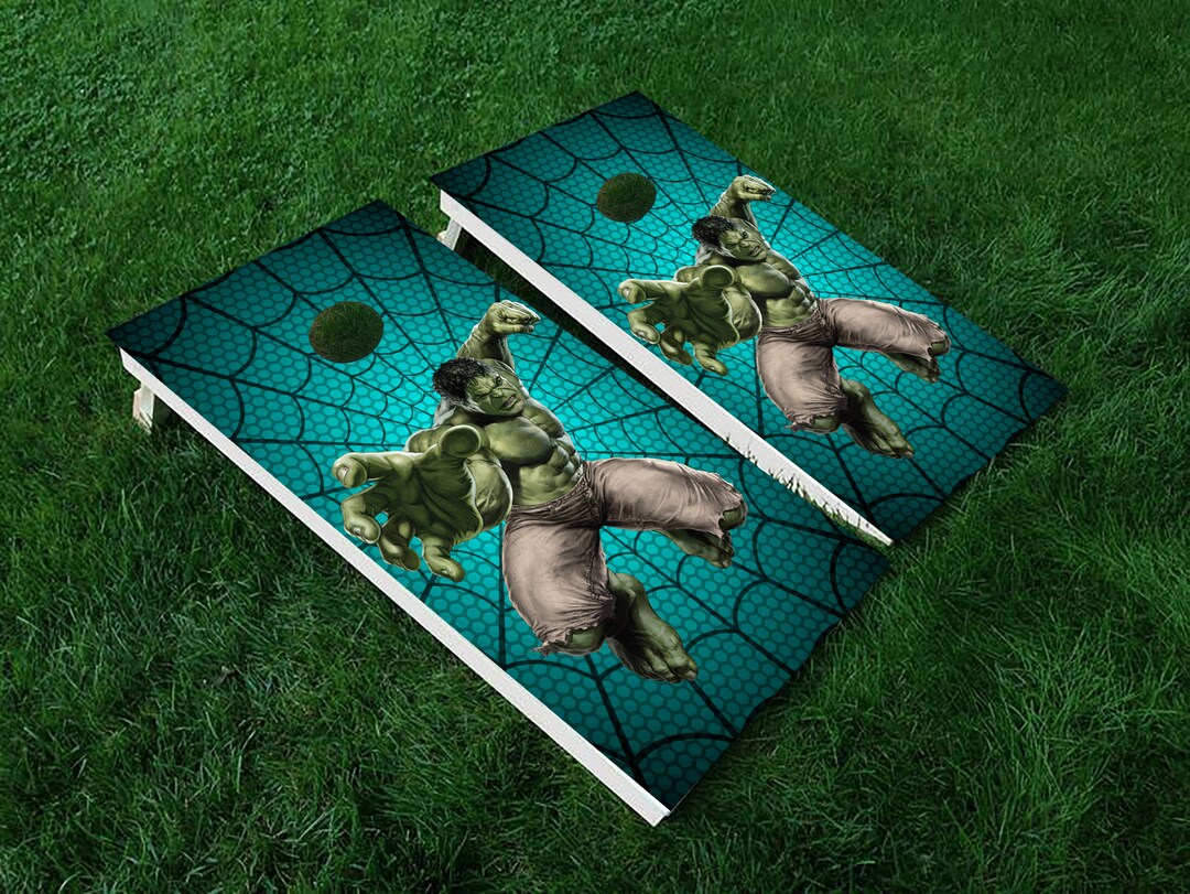 Hulk Cornhole Board Wraps Sticker, Hero Hulk Vinyl Cover, Cornhole Wall ...