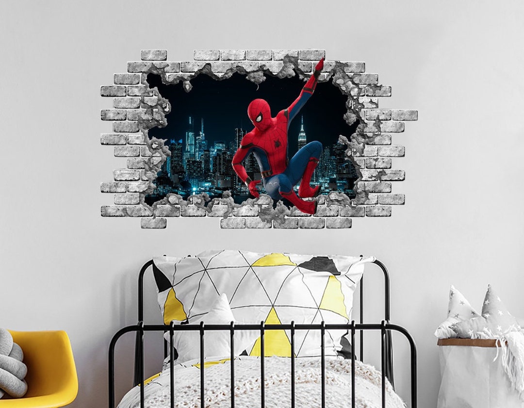 Spiderman Superhero Wall Decal Spider Man Window Murals - Etsy