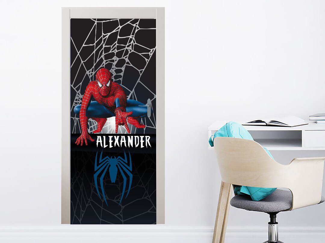 NEW Spiderman Boys Door Cover, Spiderman Custom Nursery Room, Front ...