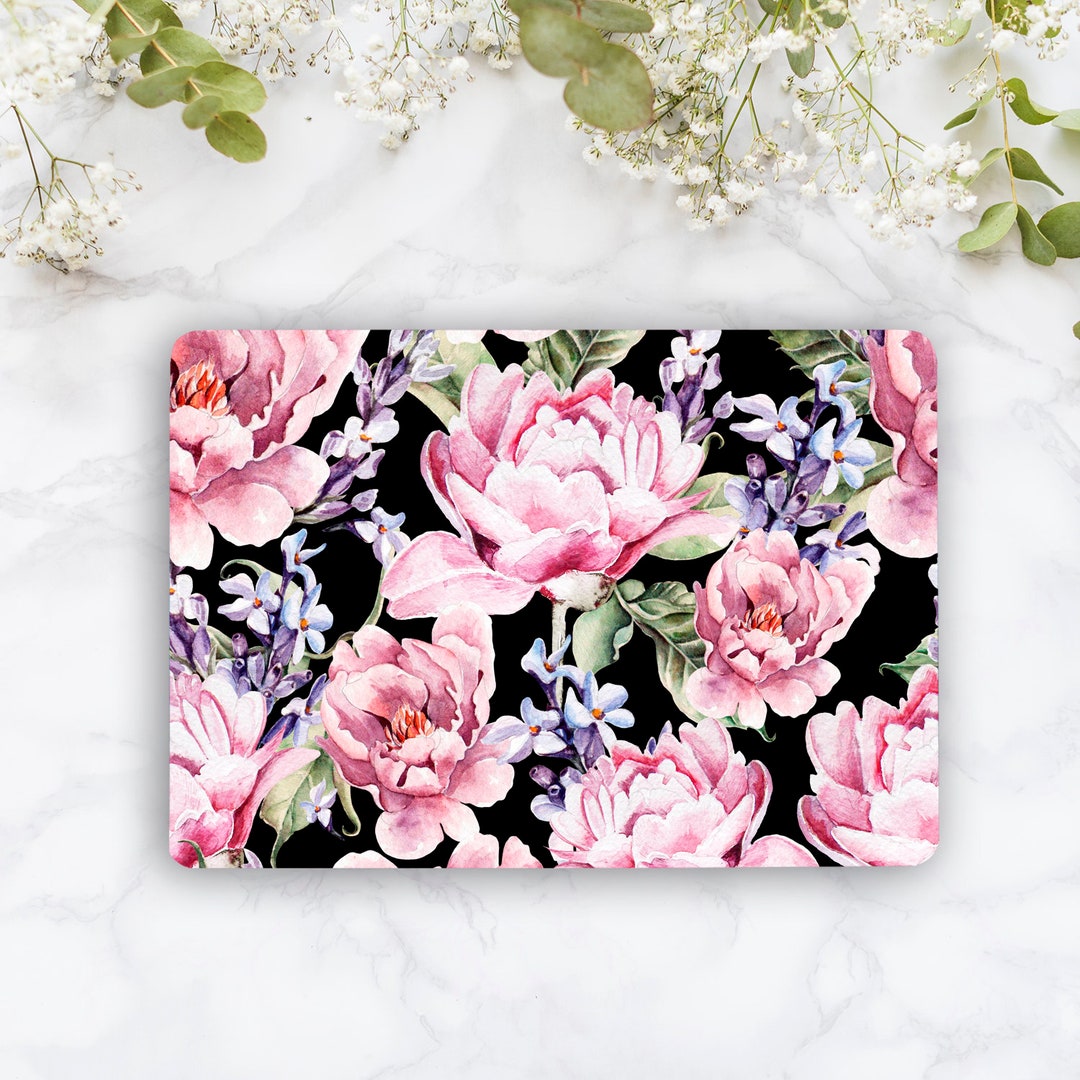 Floral Laptop Skin Peonies Flowers Notebook Vinyl Decal Dell - Etsy