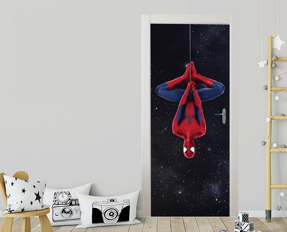 Spiderman Decal for Door Door Vinyl Skin Cover Front Door - Etsy