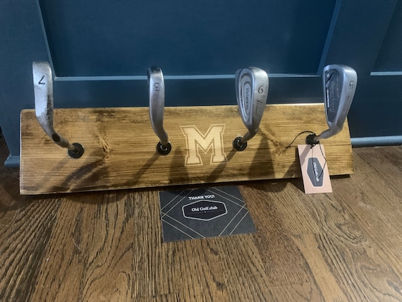 Personalized Laser Engraved Golf Iron Hat Rack. Made From - Etsy