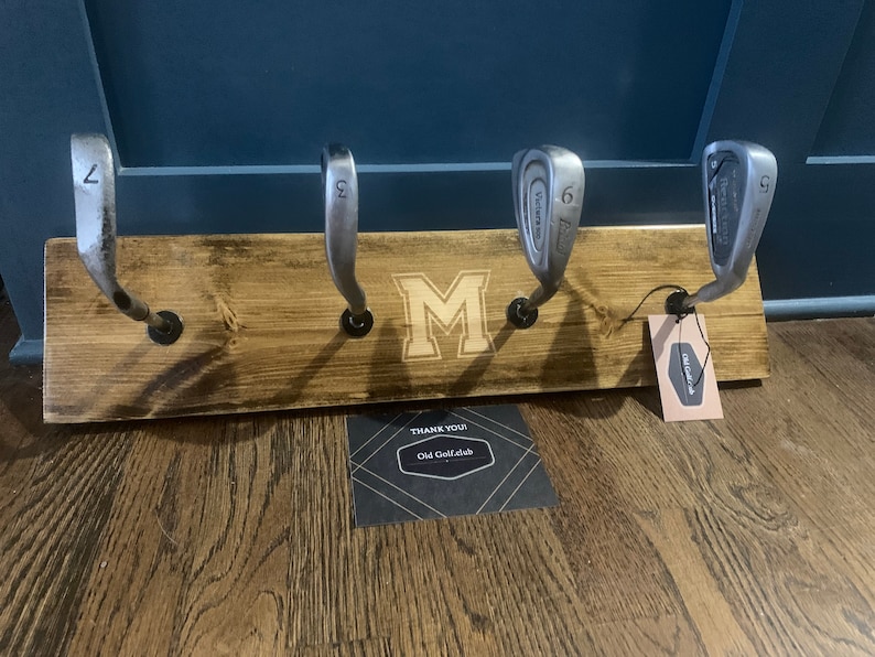 Personalized Laser Engraved Golf Iron Hat Rack. Made From - Etsy