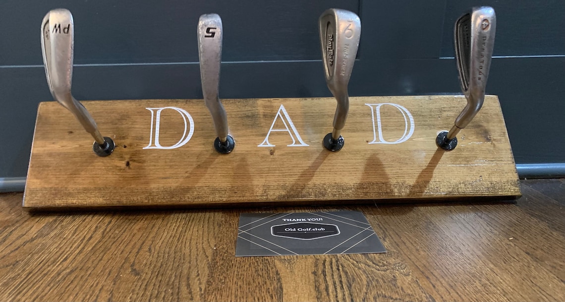 Personalized Laser Engraved Golf Iron Hat Rack. Made From - Etsy