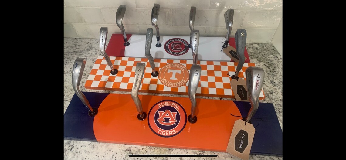 Personalized Laser Engraved Golf Iron Hat Rack. Made From - Etsy