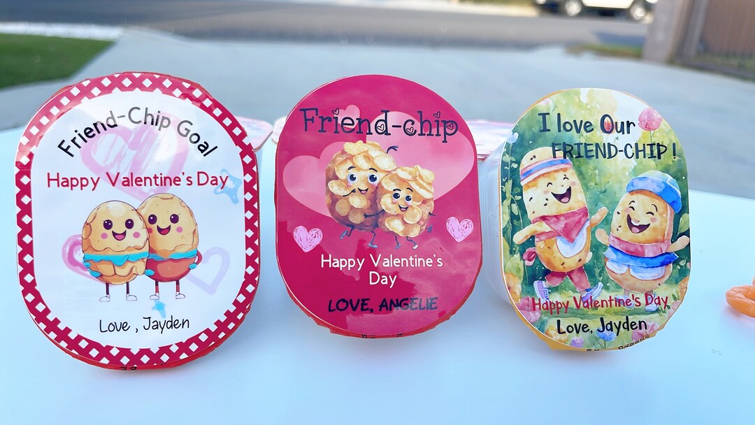 Personalized Valentine's Day Pringles Stickers - Sweet, Crunchy, and ...